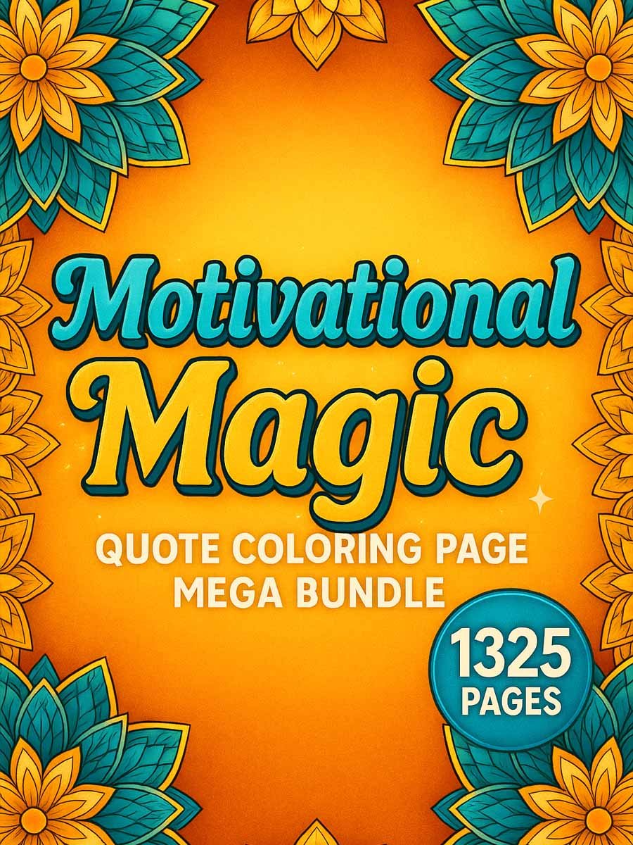 Motivational Magic – 1325 Quote Coloring Page Mega Bundle - Coloring ...